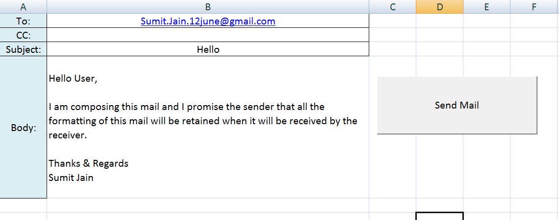 Excel Excel VBA Send A Mail Using Predefined Template From MS Outlook Using Excel